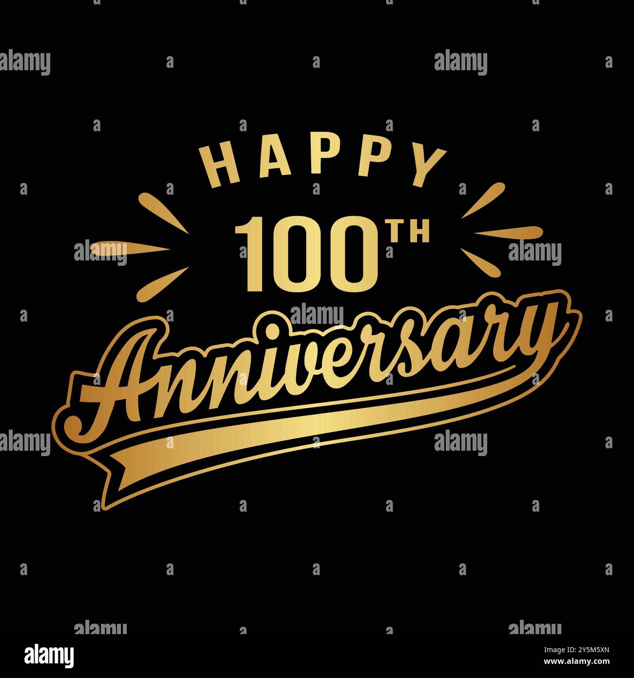 Happy 100th Anniversary. 100 years anniversary design. Vector and ...