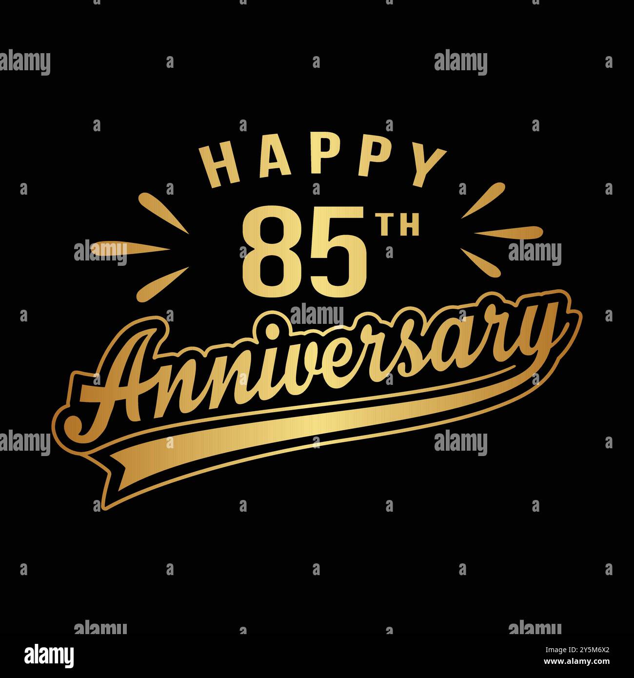 Happy 85th Anniversary. 85 years anniversary design. Vector and ...