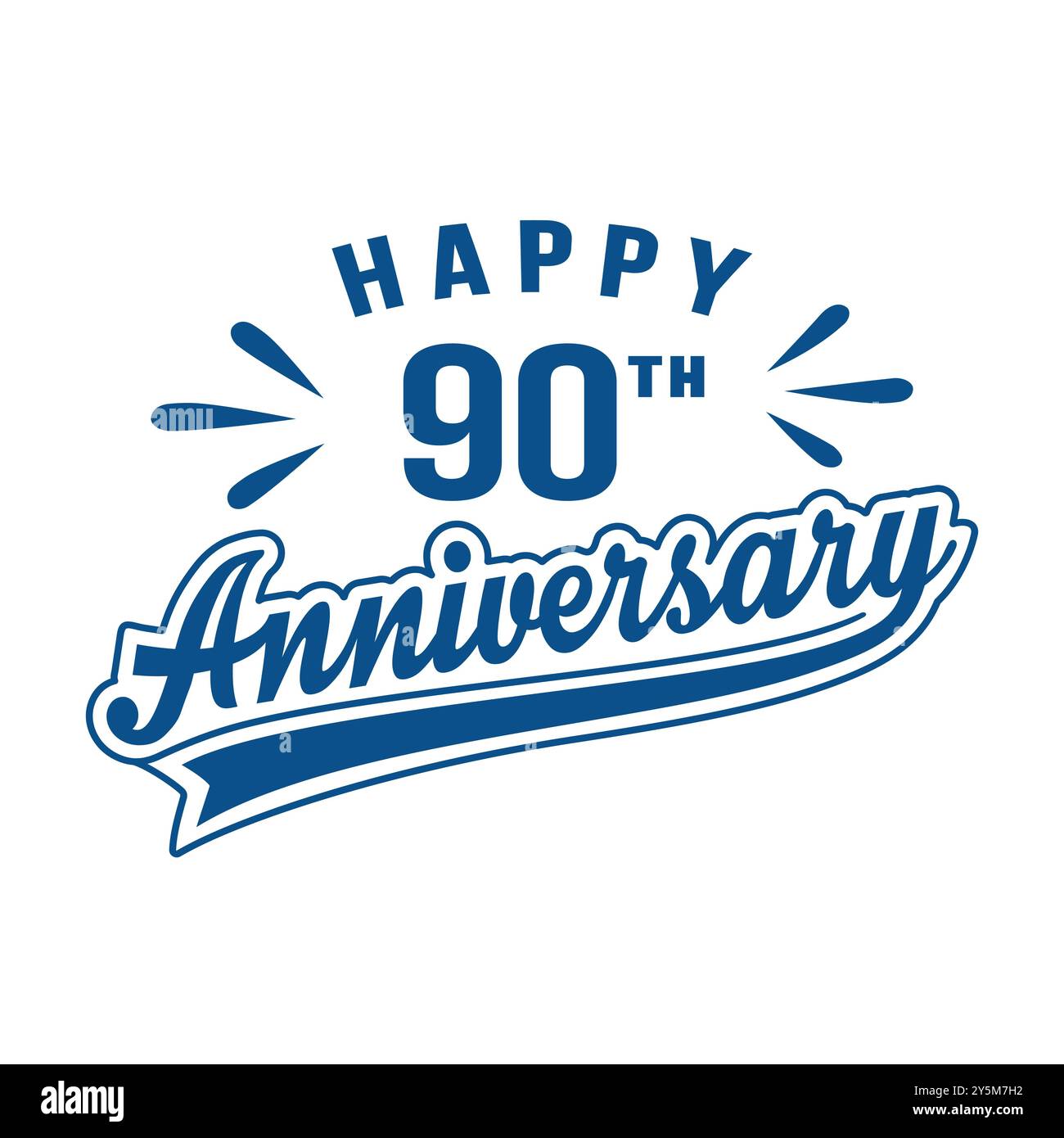 Happy 90th Anniversary. 90 years anniversary design. Vector and ...