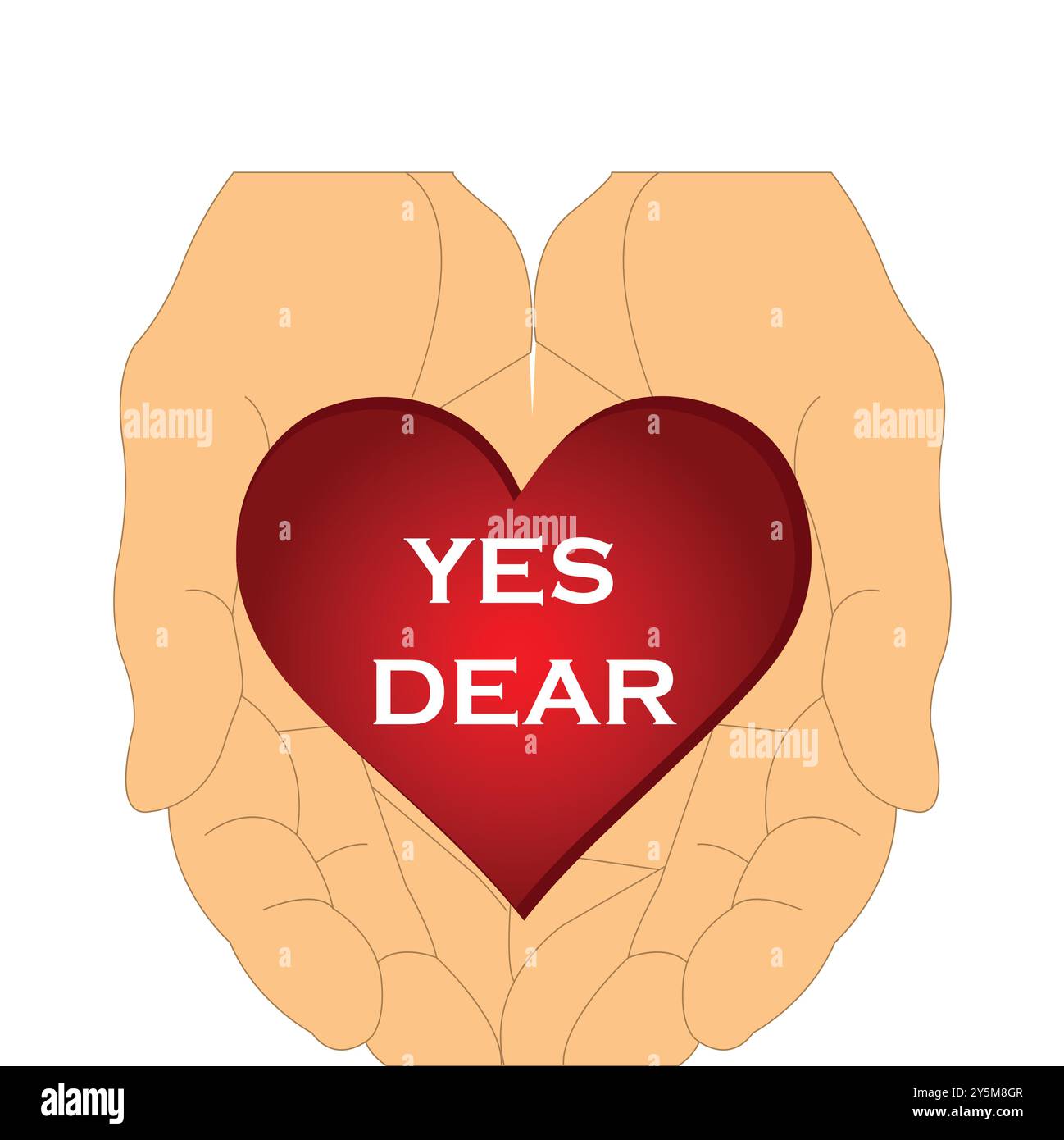 Yes dear Stock Vector Images - Alamy