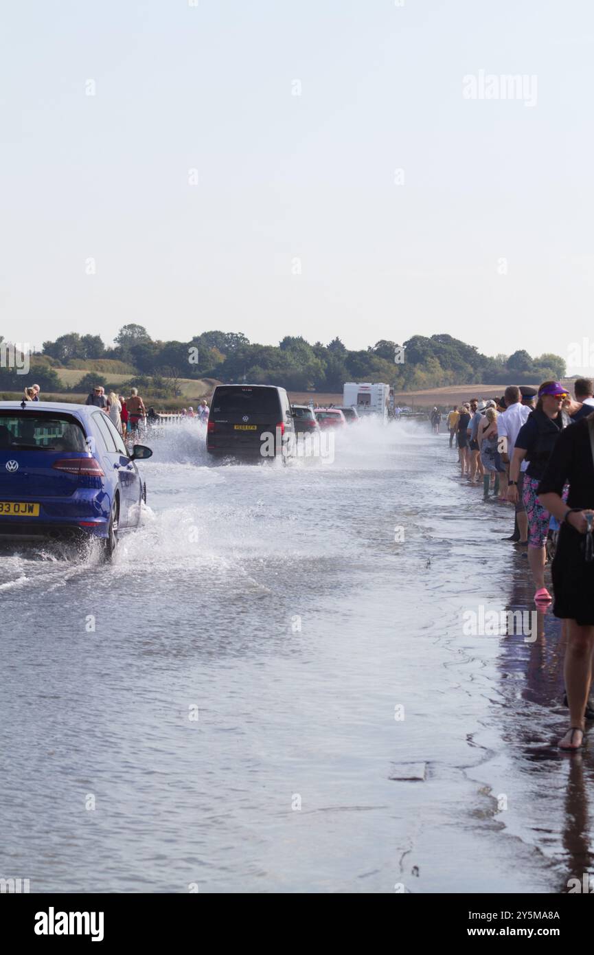 The Strood is the only road on to the island of Mersea in Essex and ...