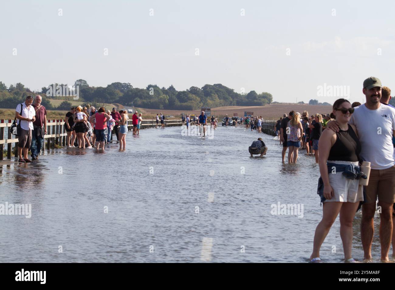 The Strood is the only road on to the island of Mersea in Essex and ...