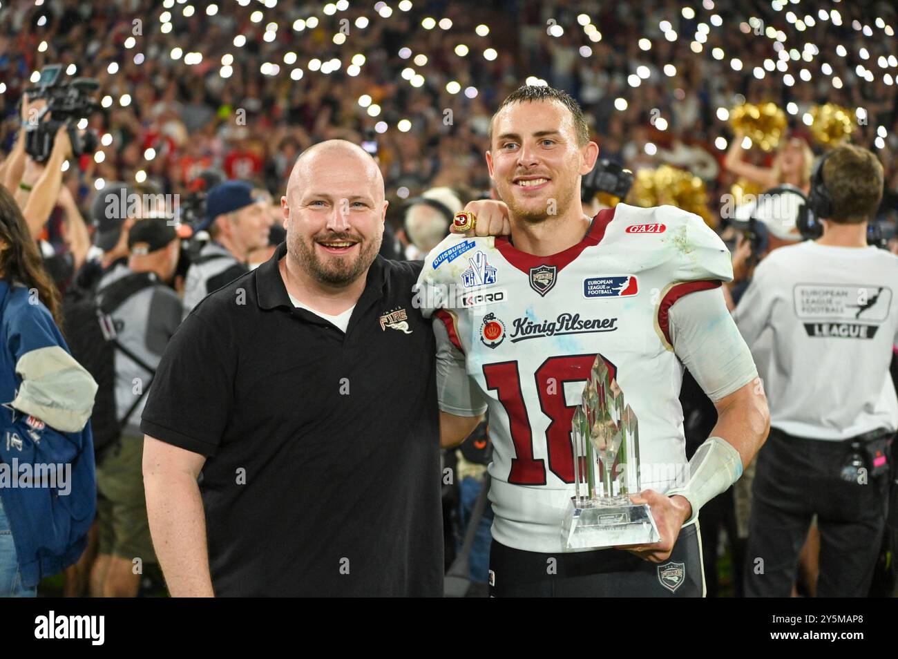 Rene Engels, Jadrian Clark "Man of the Match" Rhein Fire gewinnt ...