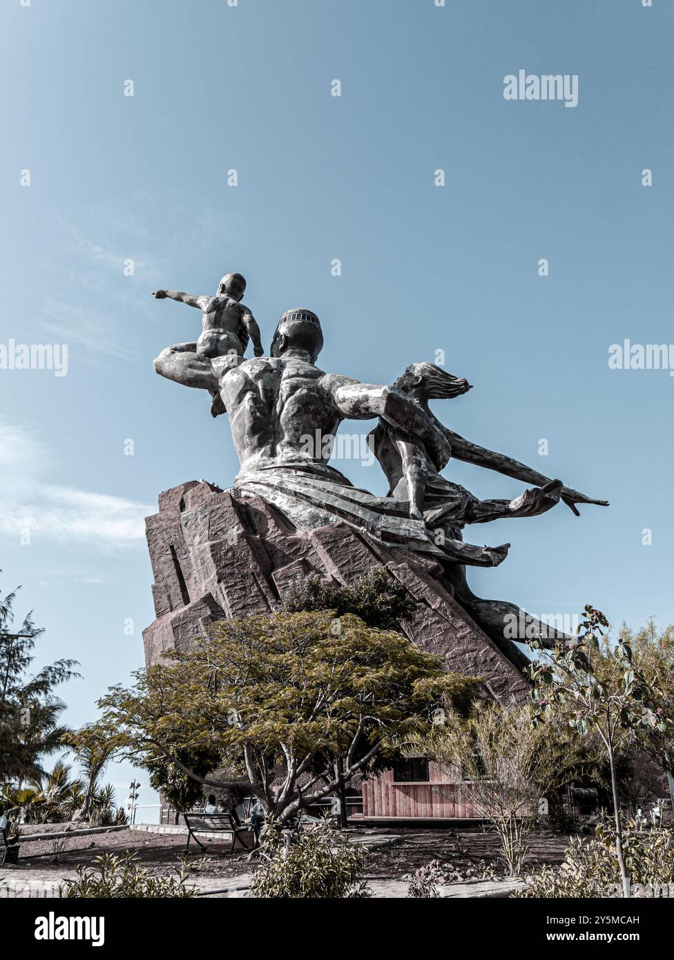 African Renaissance Monument in Dakar, Senegal - Backside Portrait shot ...