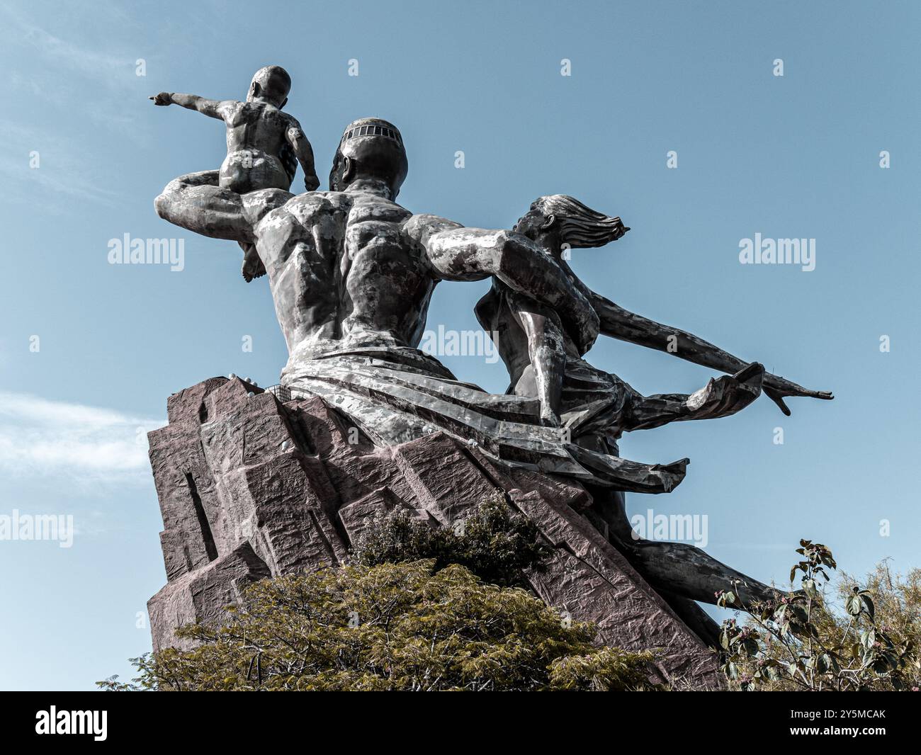 African Renaissance Monument in Dakar, Senegal - Backside Landscape ...
