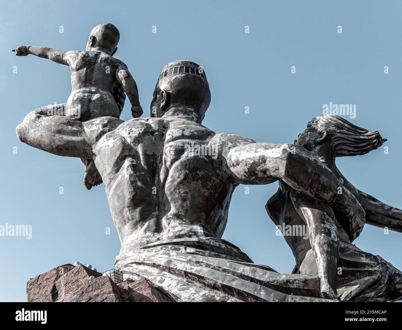 African Renaissance Monument in Dakar, Senegal - Backside Landscape ...