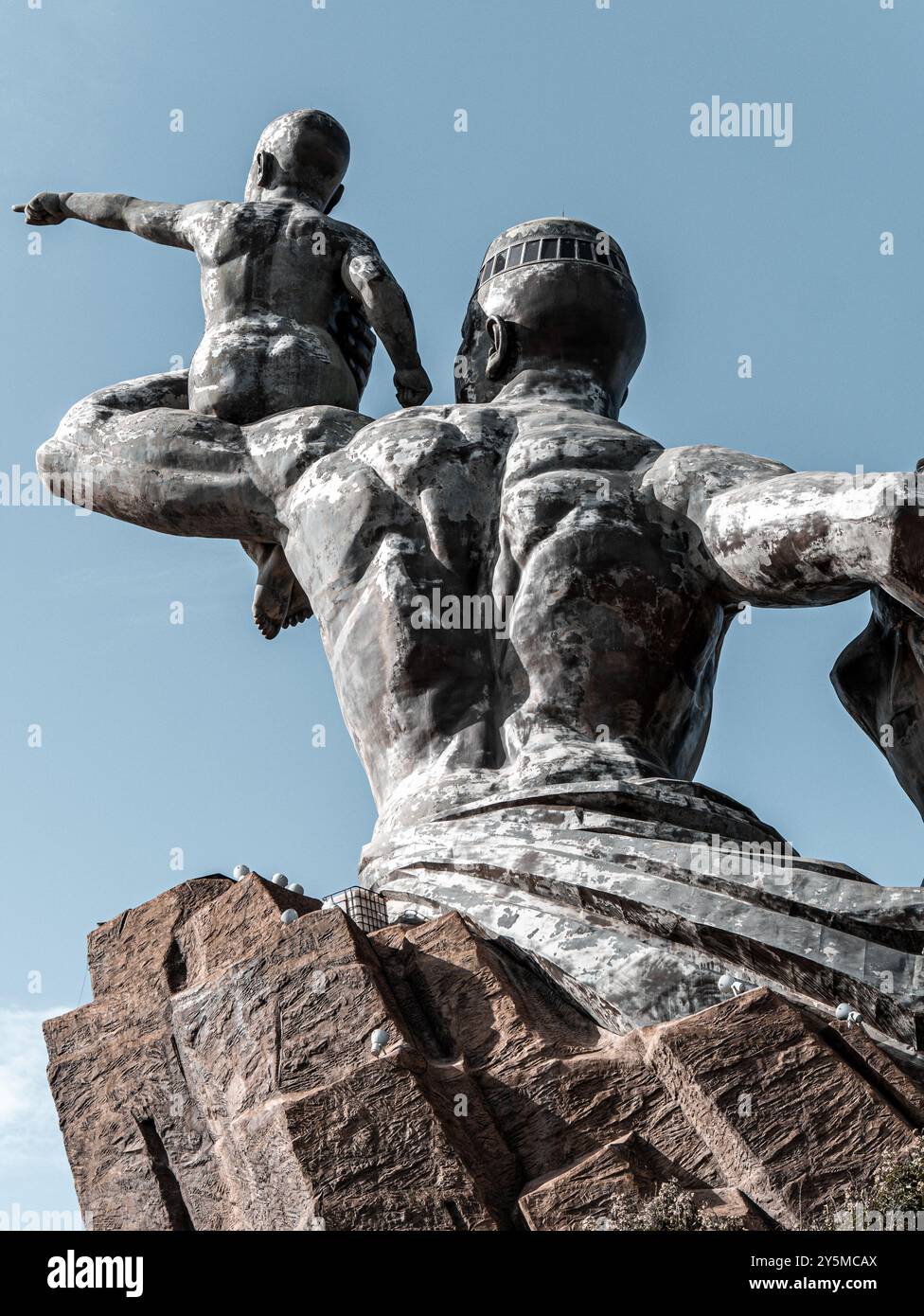 African Renaissance Monument in Dakar, Senegal - Backside Portrait shot ...