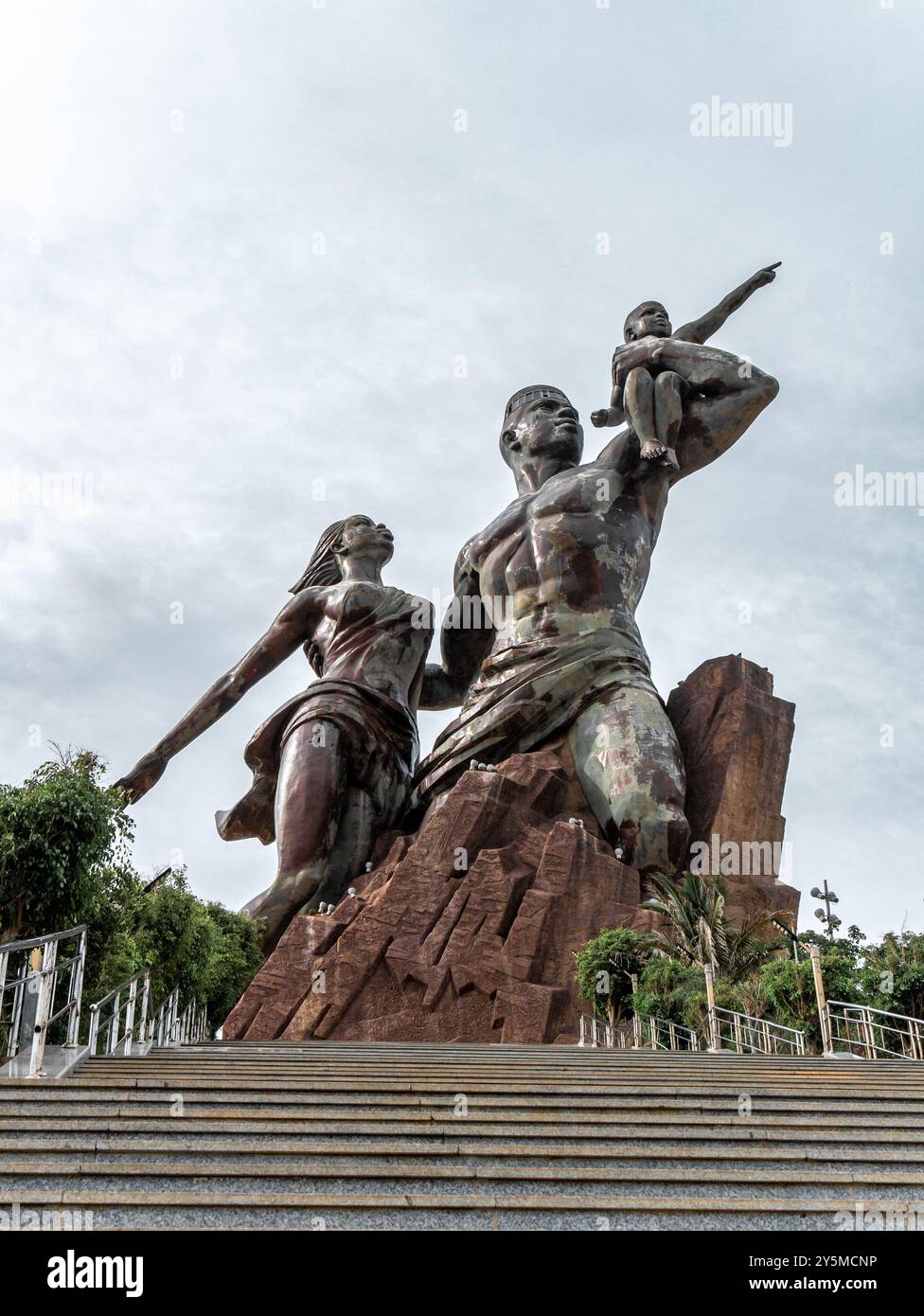 African Renaissance Monument in Dakar, Senegal - Portrait Shot Stock ...