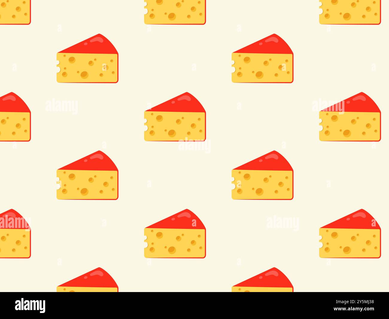Seamless cheese pattern. Illustration of yellow cheese slices. Vector ...