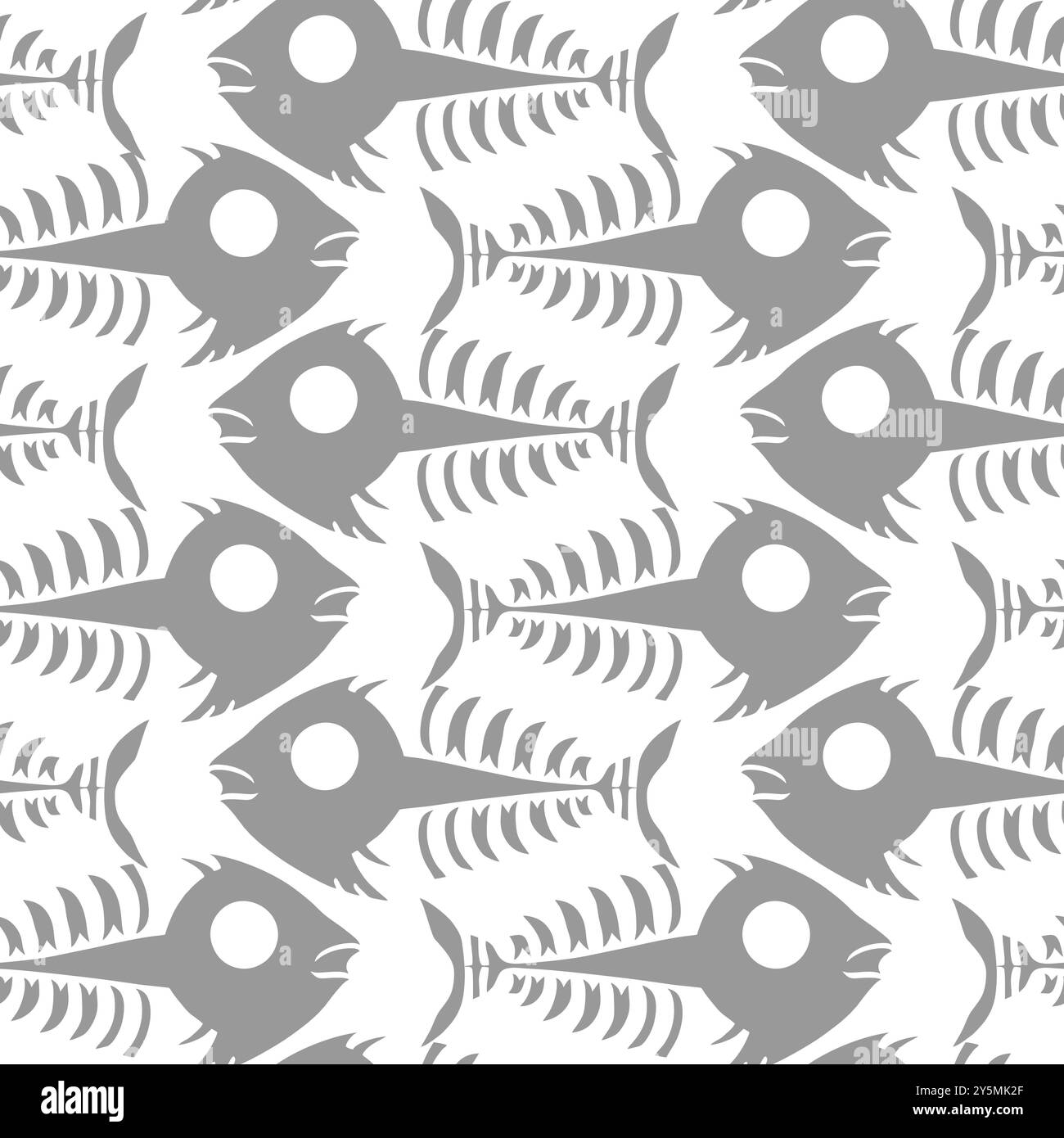 Fish fishbone on white Black and White Stock Photos & Images - Alamy
