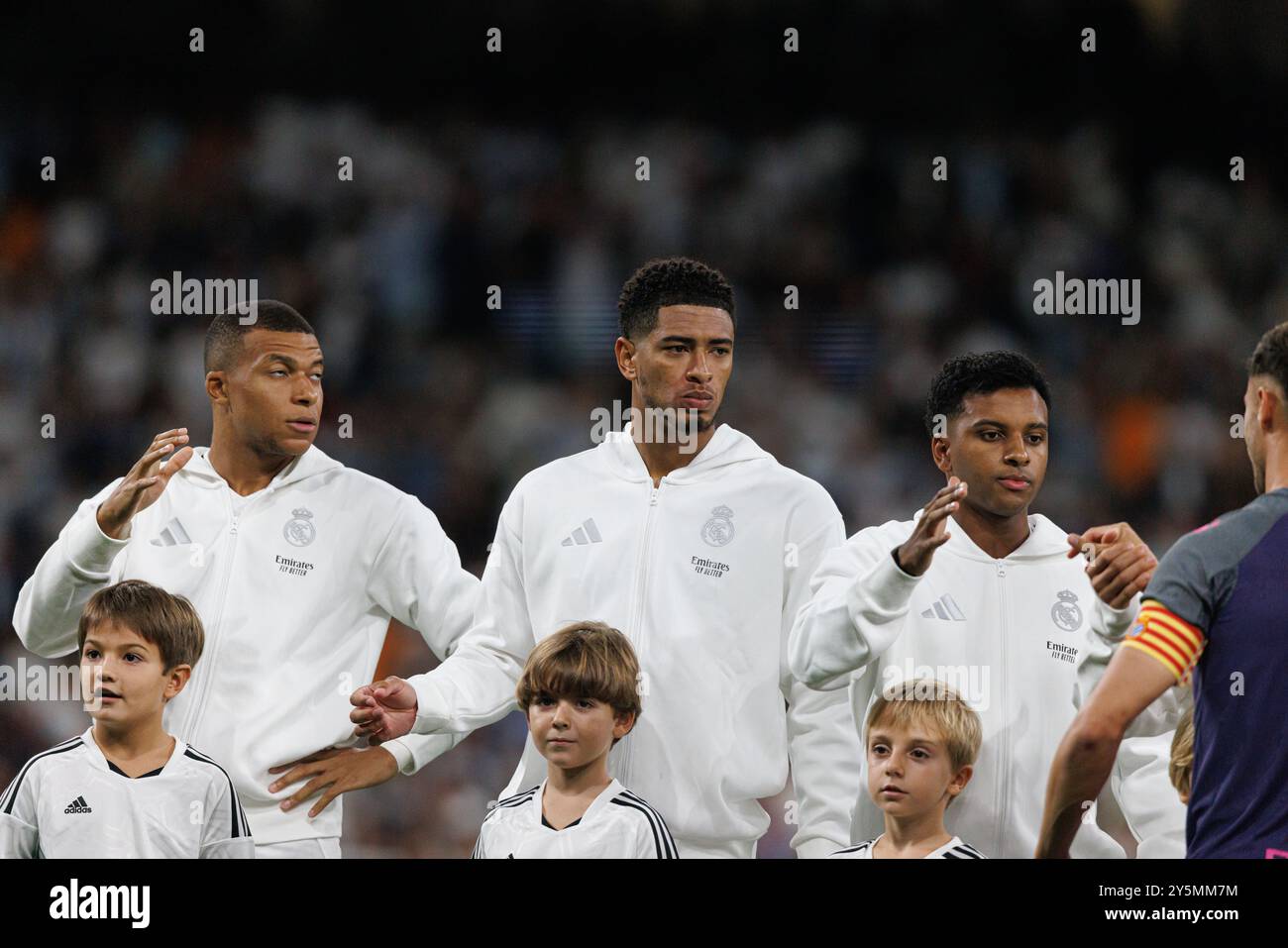 Kylian Mbappe, Jude Bellingham, Rodrygo Goes seen during LaLiga EA ...