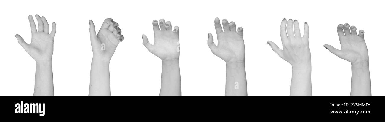 Hand holding, grabbing, grasping invisible object, product, isolated on ...