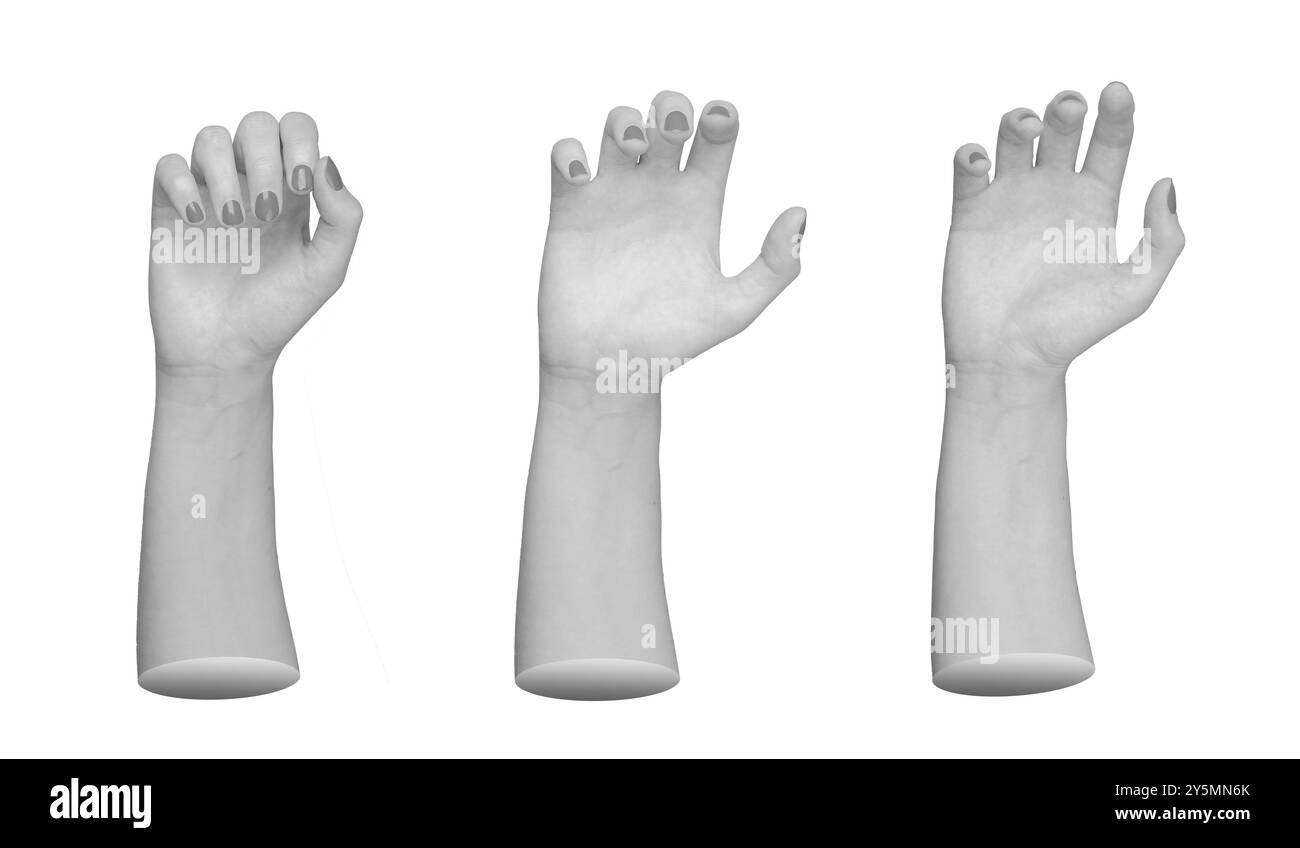 Hand gestures, sign for holding, grabbing, grasping invisible object ...