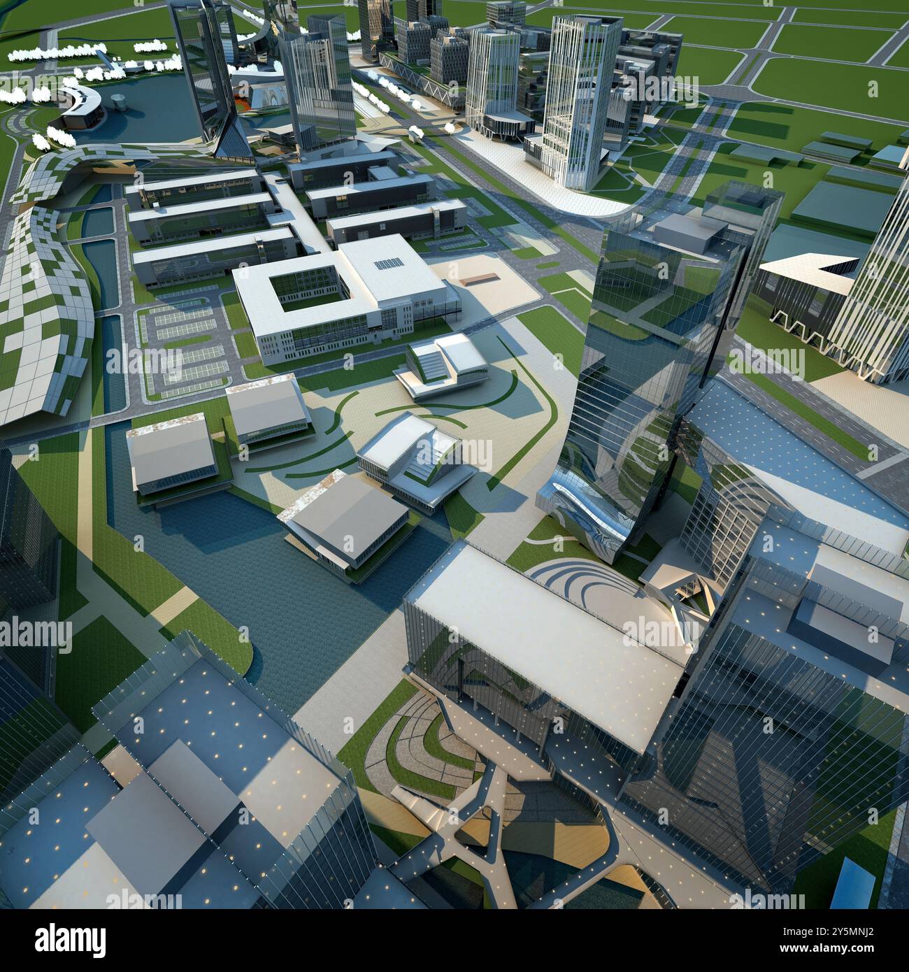 3d render building exterior Stock Photo - Alamy