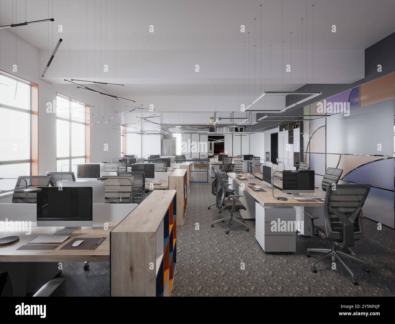 3d rendering office glass building hi-res stock photography and images ...