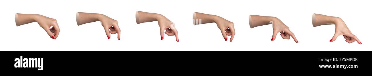 Hands holding something between two fingers, measuring gesture from big ...