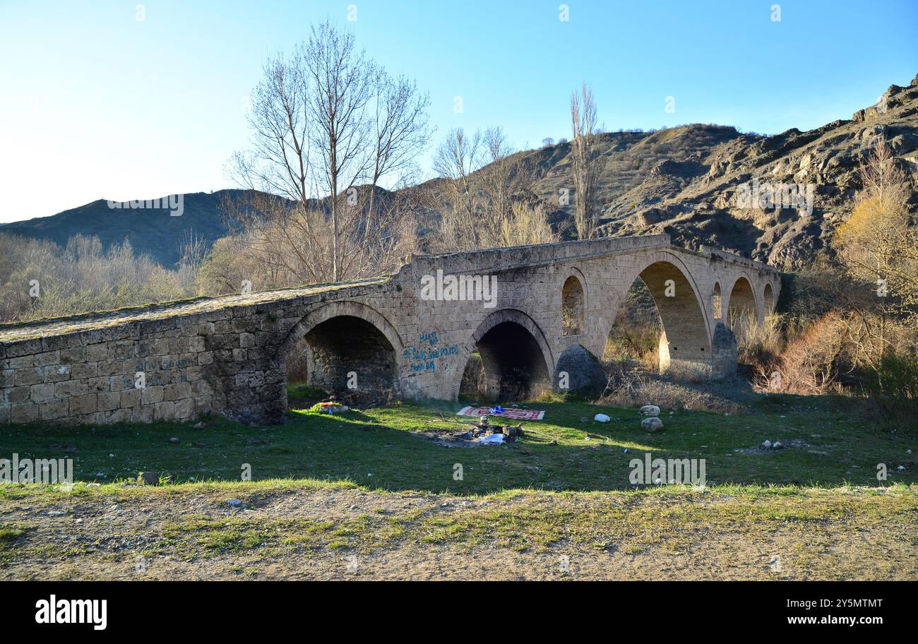 Located in Cankiri, Turkey, Akbas Bridge was built in the 20th century ...