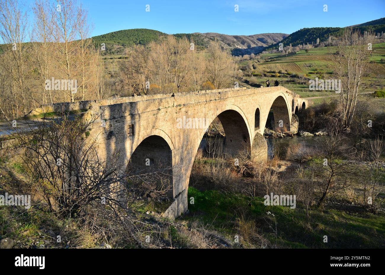 Located in Cankiri, Turkey, Akbas Bridge was built in the 20th century ...