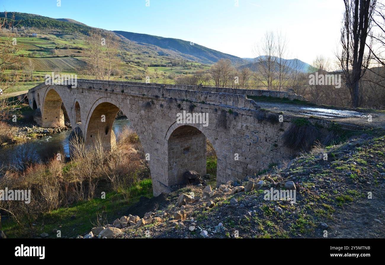 Located in Cankiri, Turkey, Akbas Bridge was built in the 20th century ...