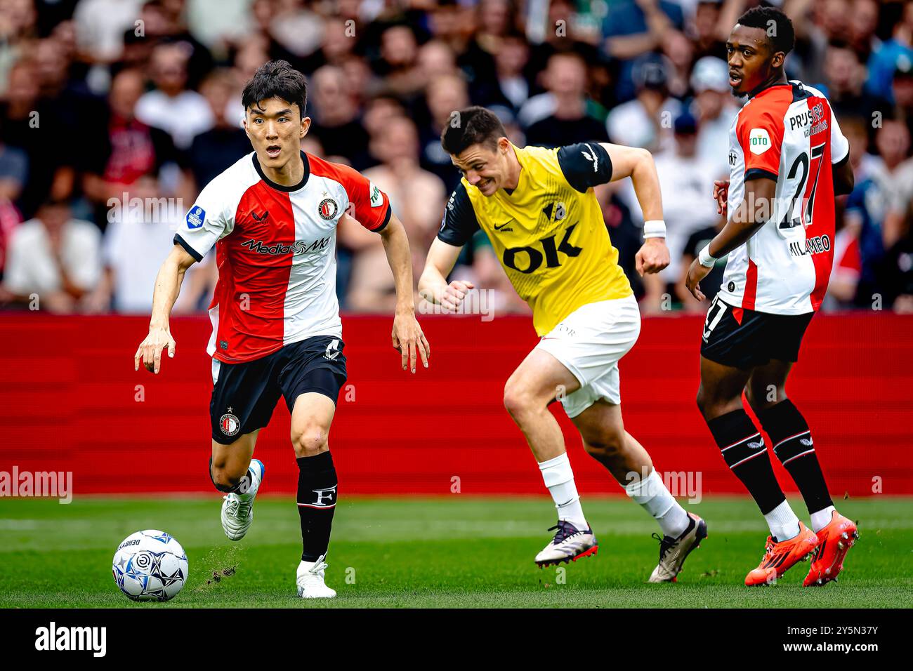 Feyenoord Rotterdam midfielder Inbeom Hwang, NAC Breda defender Dominik ...