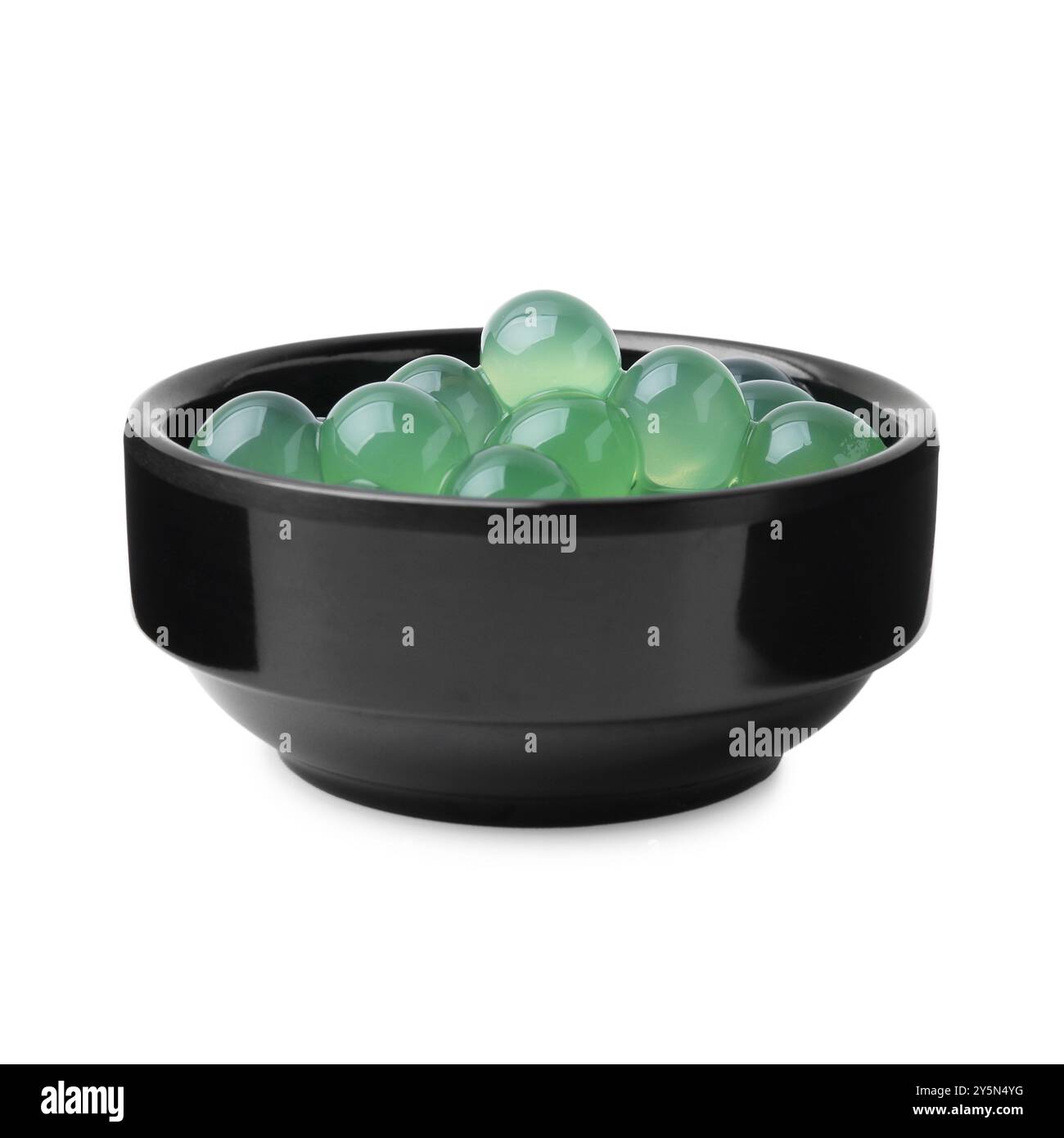 Bright tapioca pearls in bowl isolated on white Stock Photo - Alamy