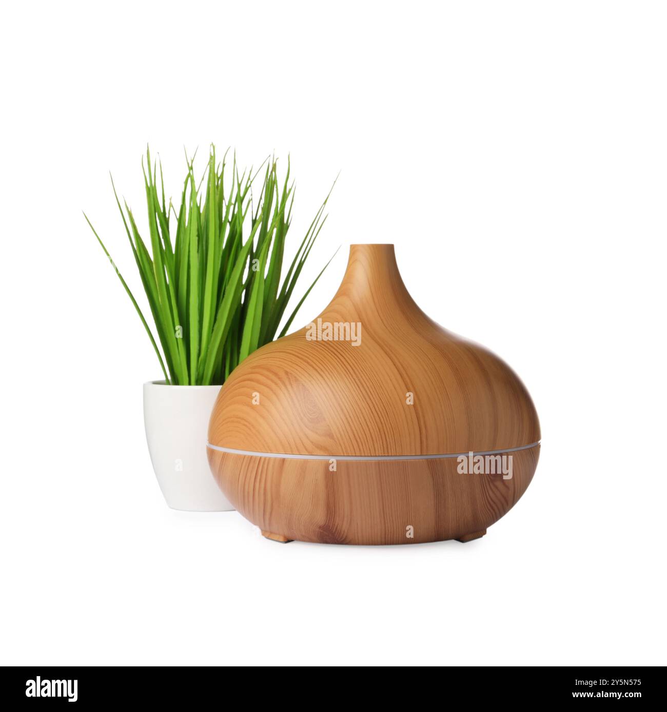 Aroma oil diffuser and plant isolated on white Stock Photo - Alamy