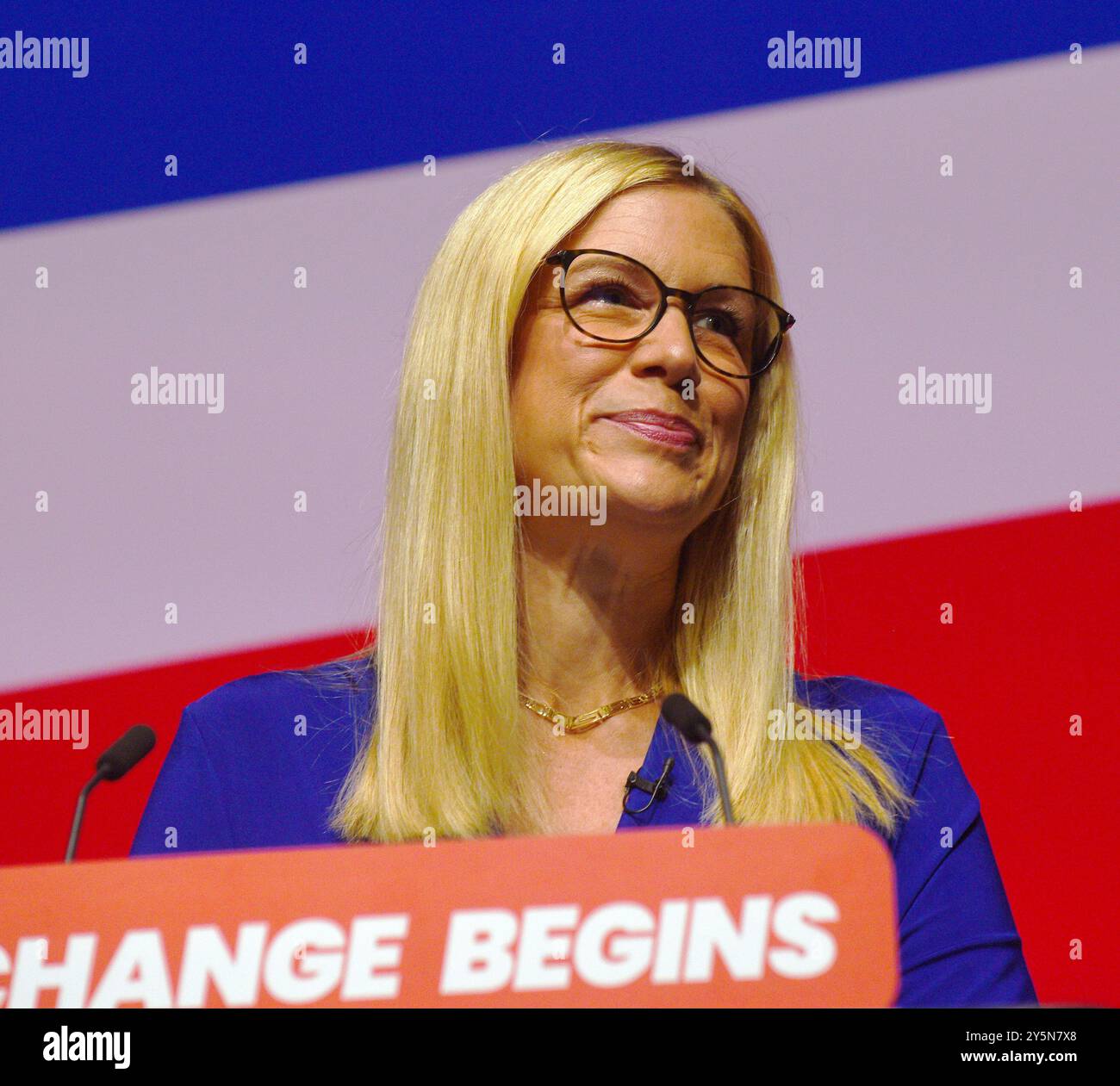 Ellie Reeves MP . Labour Conference Chair Liverpool 2024 Stock Photo ...