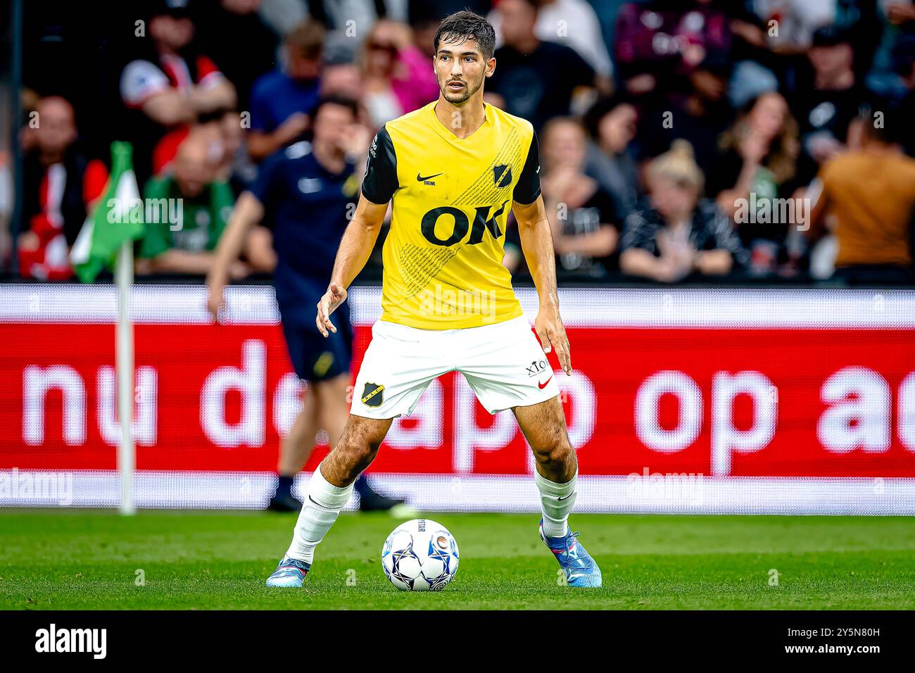NAC Breda defender Leo Greiml, during the match Feyenoord - NAC at the ...