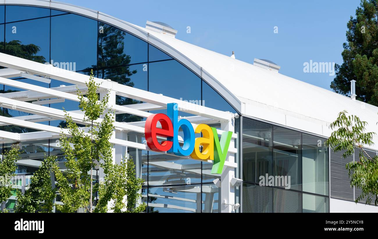 eBay's welcome center at eBay 's headquarters campus in San Jose ...
