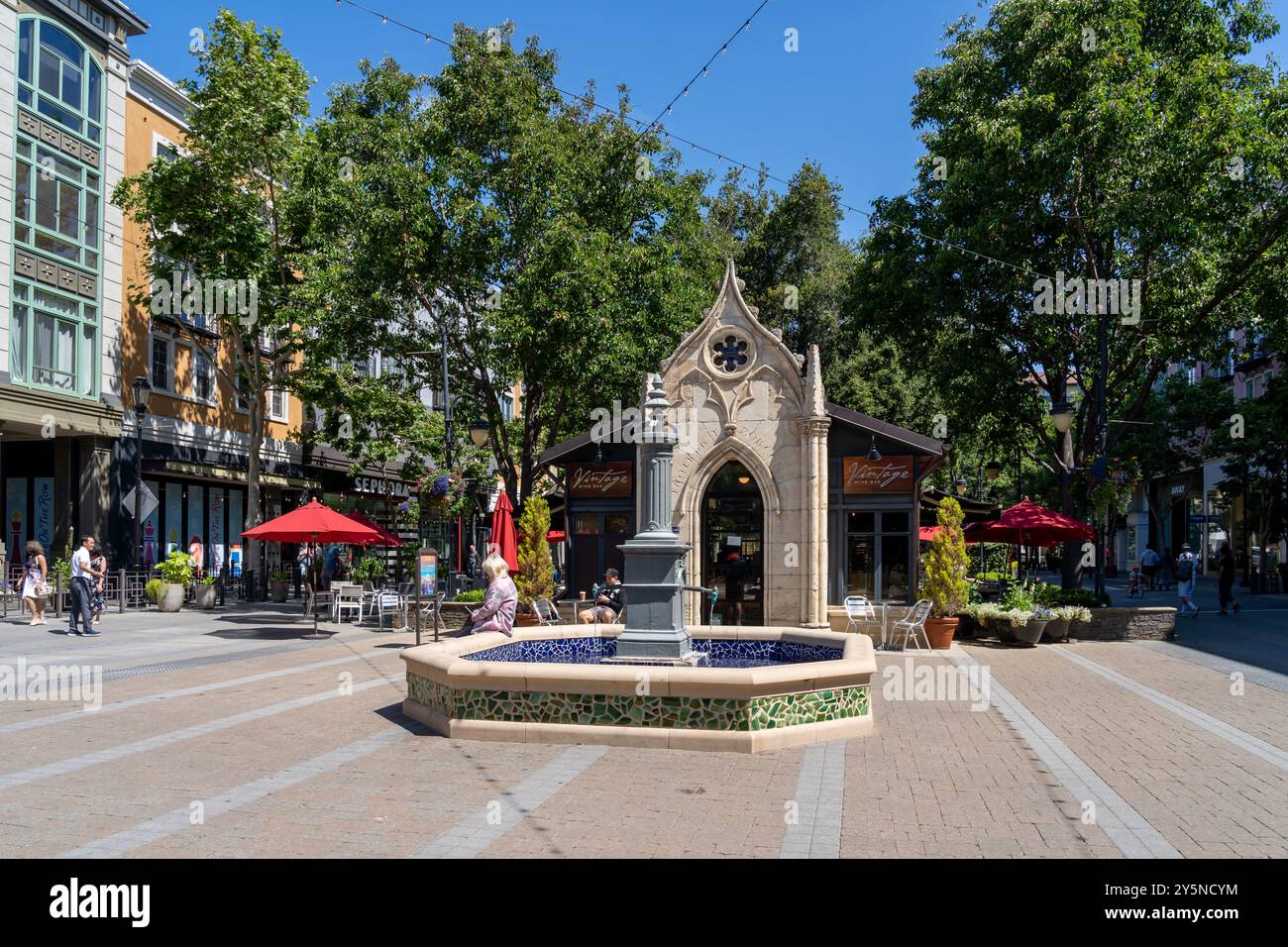 Santana Row in San Jose, California, USA Stock Photo - Alamy