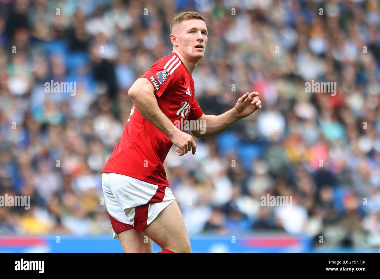 Elliot Anderson of Nottingham Forest FC at the AMEX Stadium in Brighton ...