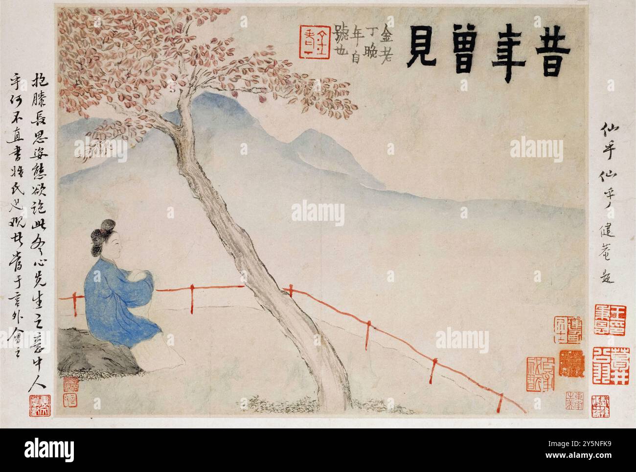 Painting by Chinese painter and calligrapher Jin Nong (金農) (1687-1763 ...