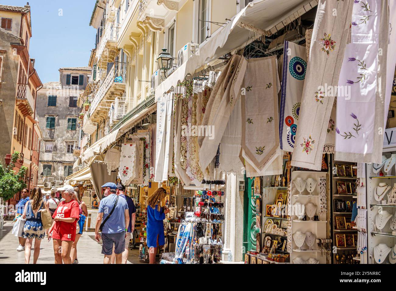 Corfu Greece,Old Town,Greek Europe European EU,visitors travel tour ...