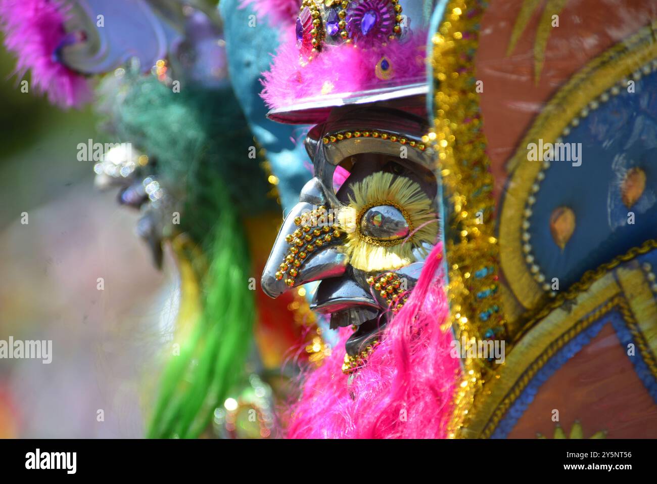 A general view of the 48th Queens Hispanic Parade 2024 marches down ...