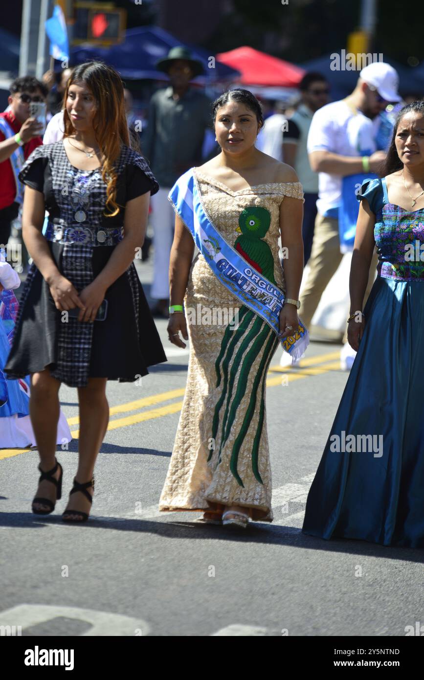 A general view of the 48th Queens Hispanic Parade 2024 marches down ...