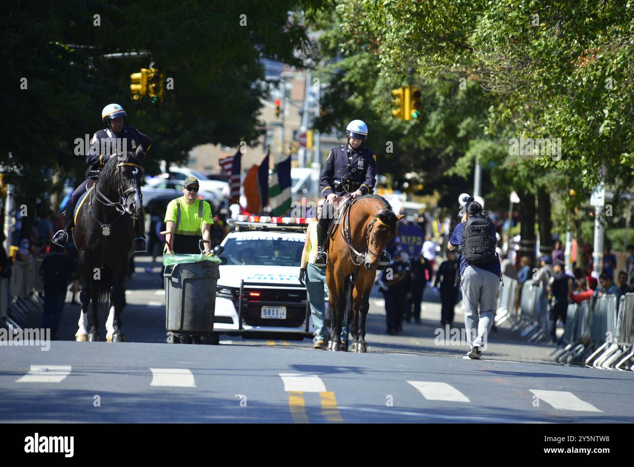 A general view of the 48th Queens Hispanic Parade 2024 marches down ...