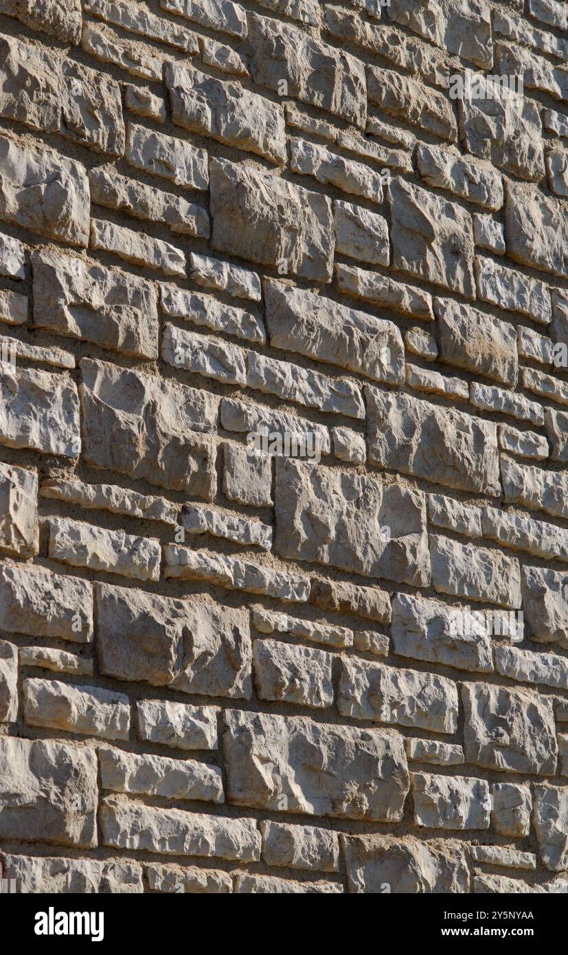 Limestone block building facade Stock Photo - Alamy