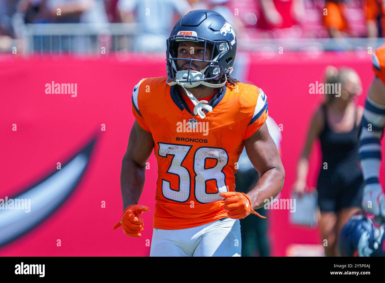 Tampa Bay, Florida, USA, September 22, 2024, Denver Broncos player ...