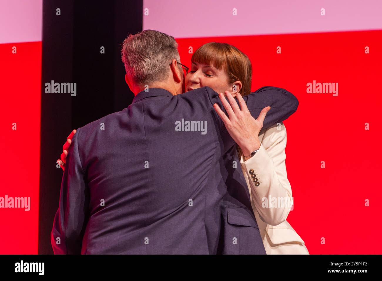 Liverpool, UK. 22 SEP, 2024. Prime minister Keir Starmer embraces his ...