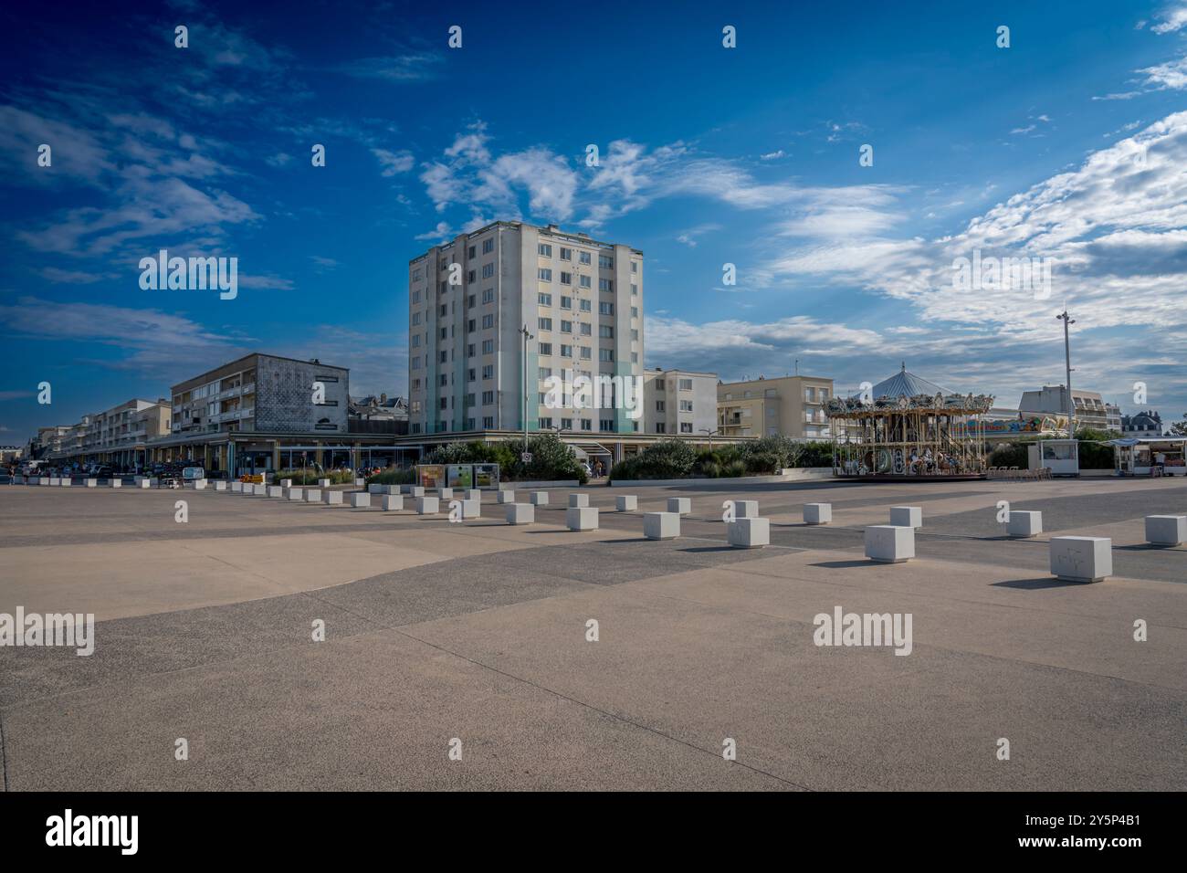 Berk-Sur-Mer, France - 09 21 2024: View of the Berk esplanade with The ...