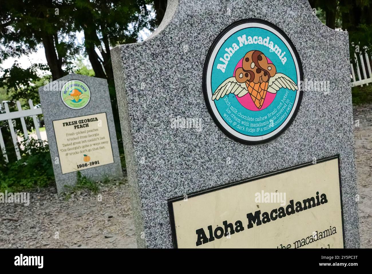 A humorous tombstone dedicated to former flavors of Ben & Jerry’s Ice ...
