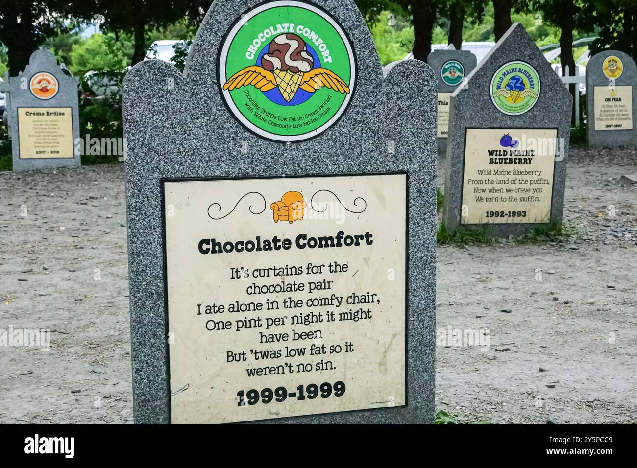 A humorous tombstone dedicated to former flavors of Ben & Jerry’s Ice ...