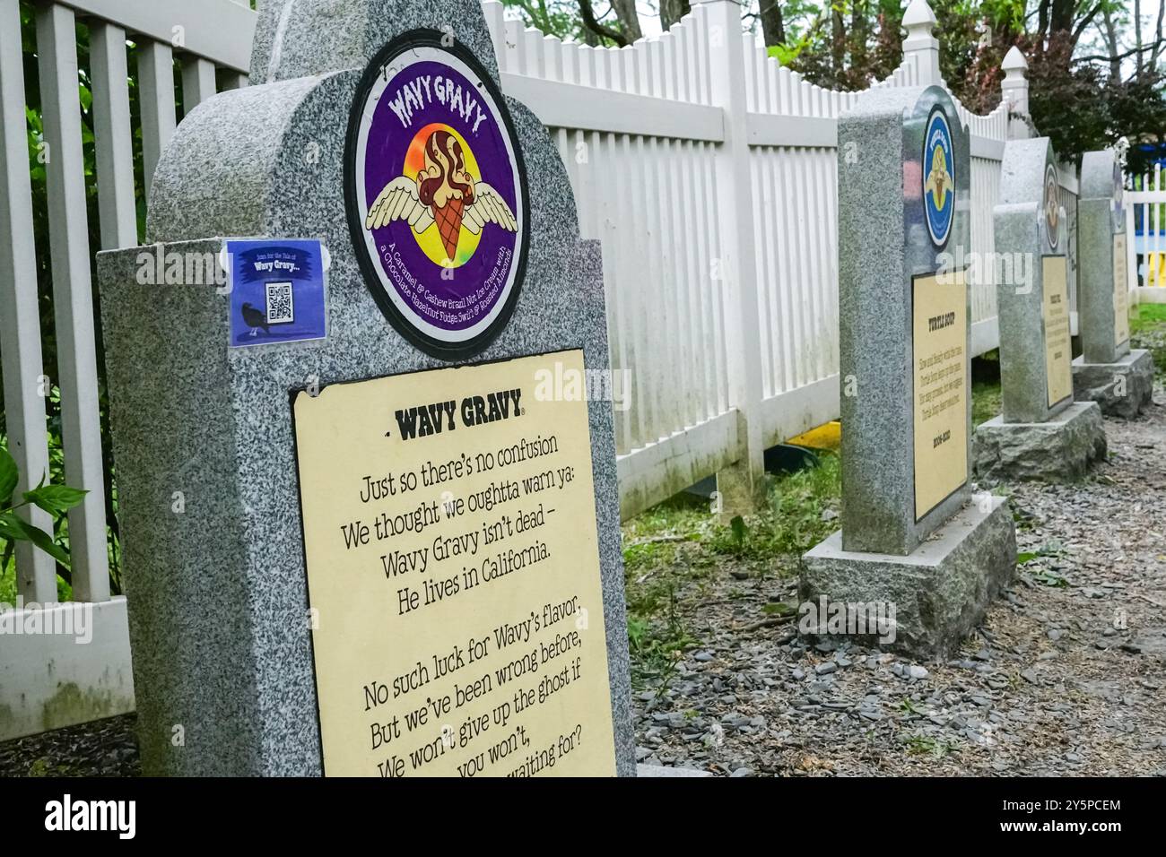 A humorous tombstone dedicated to former flavors of Ben & Jerry’s Ice ...