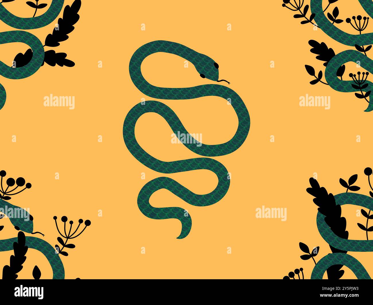 Summer cartoon animals seamless snake pattern for wrapping paper and ...