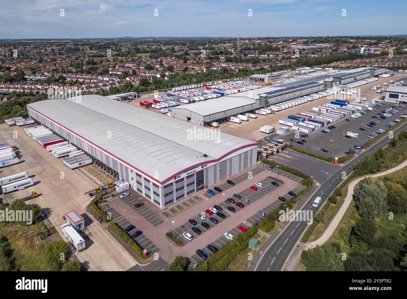 Aerial view of DPD International Gateway (LE10), Hinckley, UK Stock ...
