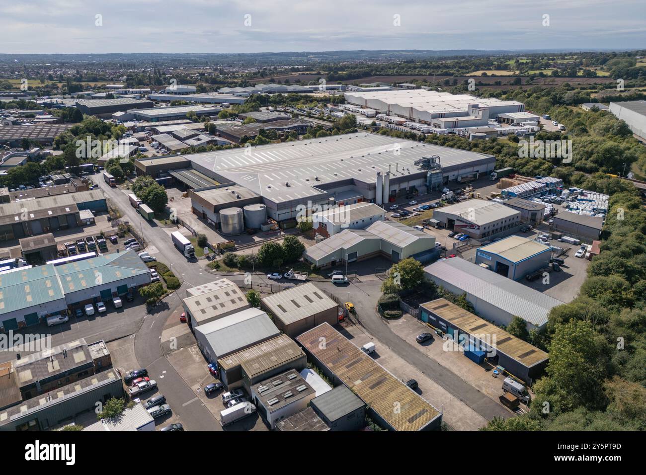 Aerial view of the DS Smith Packaging facility, Phoenix Business Park ...