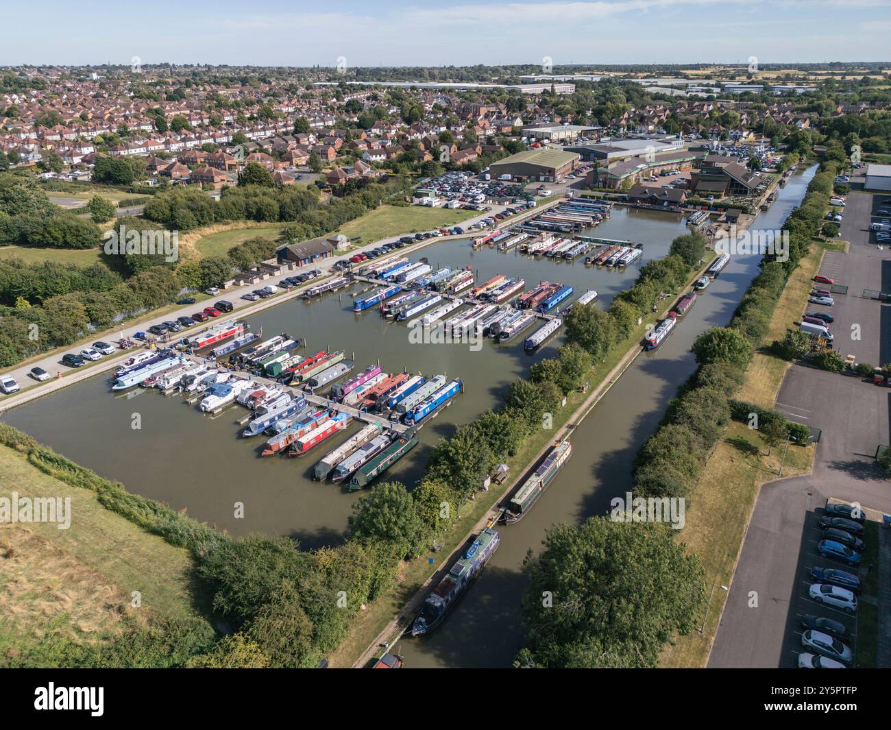 Aerial view of the Trinity Waterside & Marina, a small marina on the ...