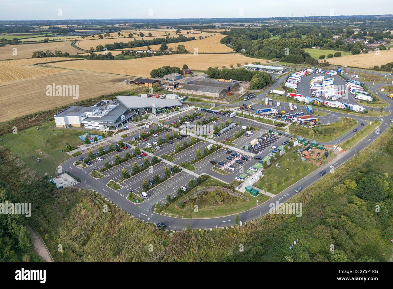 Motorway services parking hi-res stock photography and images - Alamy