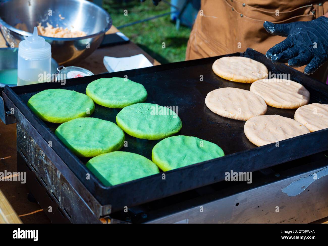 Colombian and Venezuelan Arepa bread Stock Photo - Alamy
