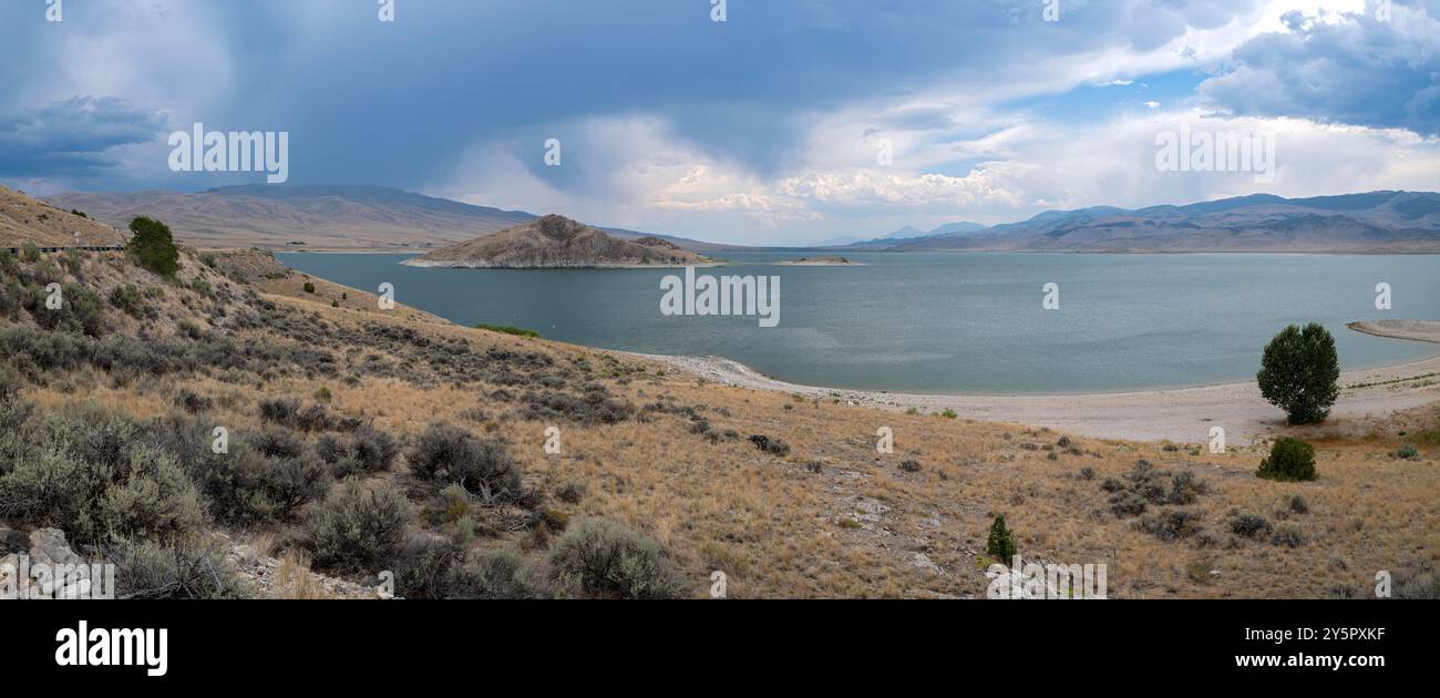 Panorama of the Clark Canyon Reservoir near Dillon in Montana, USA ...